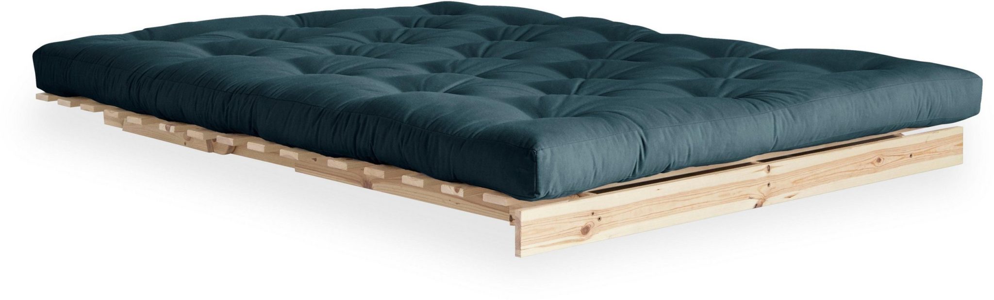 Nowoczesna kanapa z materacem futon 140 cm, petrol - Moders